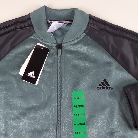 adidas | Jackets & Coats | Adidas Colorblock Floral Track Jacket Nwt 3 ...